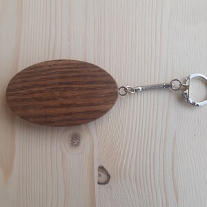 Wooden Oval Shape Key Chain Wood Key Fob Hand Cut With Numbers From 1 ...