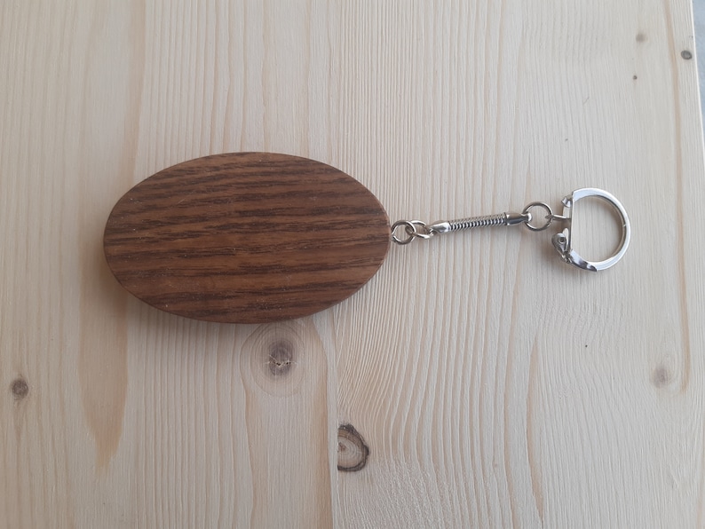 Wooden Oval Shape Key Chain Wood Key Fob Hand Cut With Numbers From 1 ...