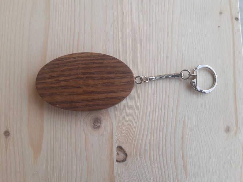 Wooden Oval Shape Key Chain Wood Key Fob Hand Cut With Numbers From 1 ...