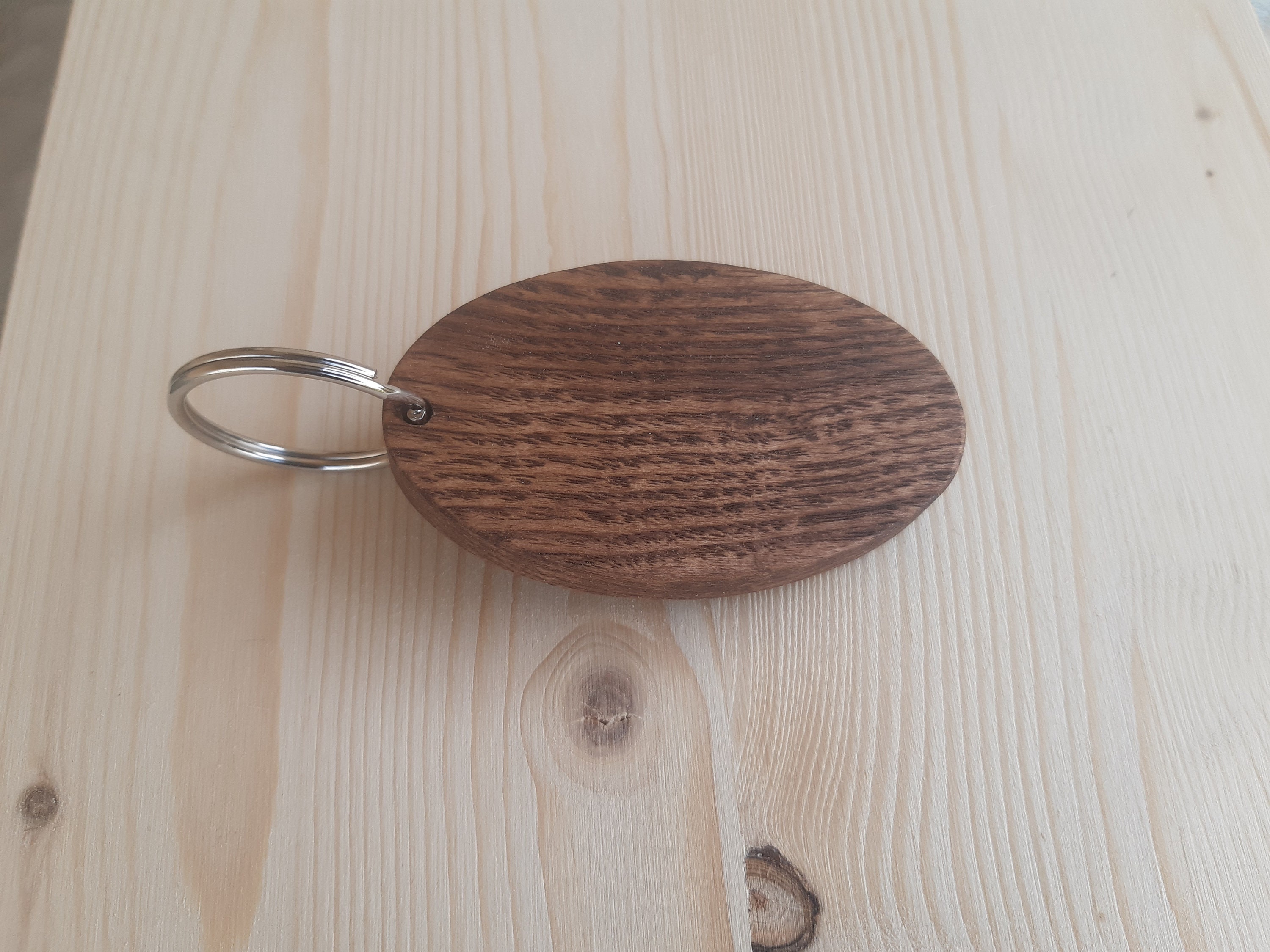 Wooden Oval Shape Key Chain Wood Key Fob Hand Cut With Numbers From 1 ...