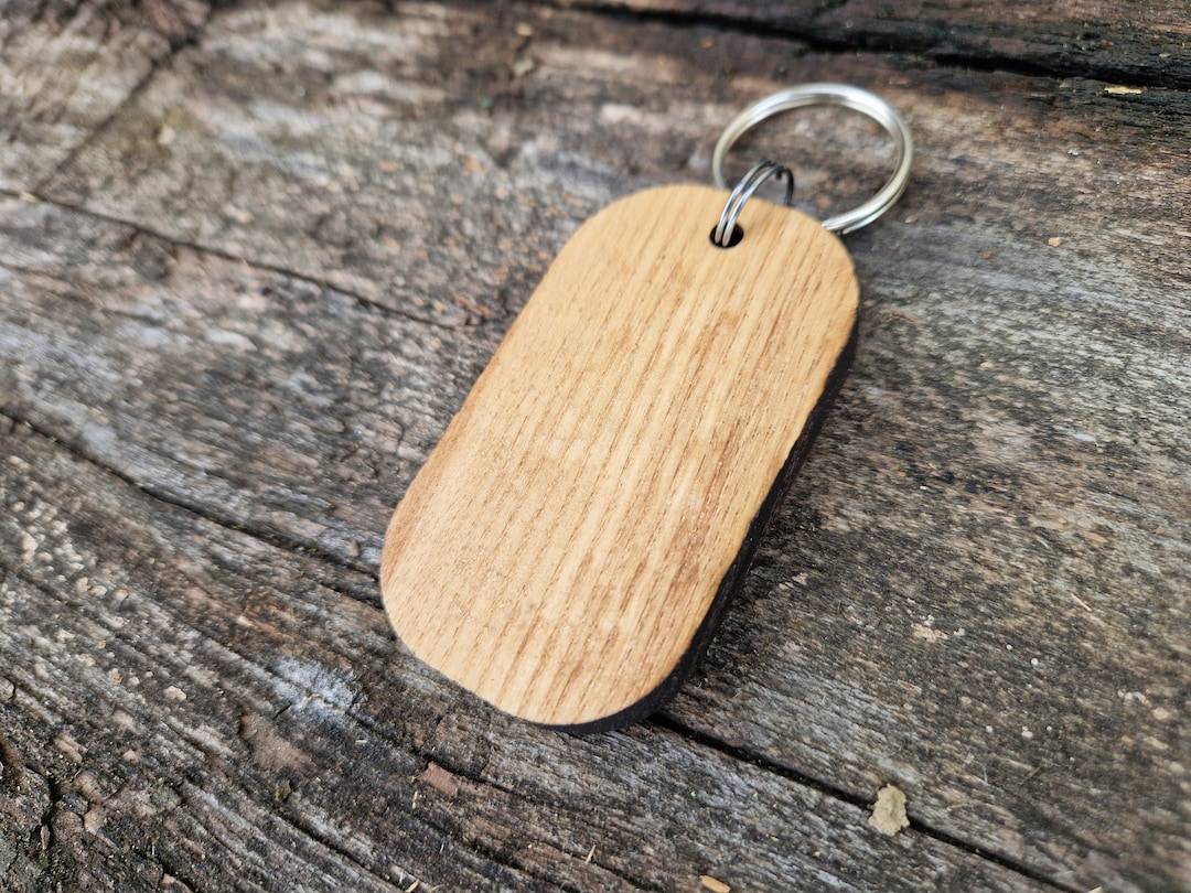 Wooden Rectangle Shape S059, Key Chain Wood Key Fob Laser Cut, You Can Personalize It With ...
