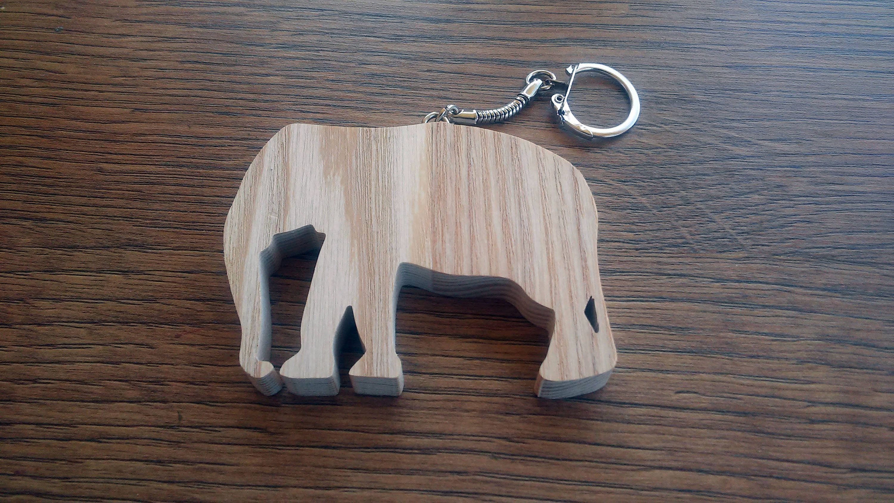 Wooden Elephant Key Chain Wood Elephant Wild Animal Key Fob - Etsy