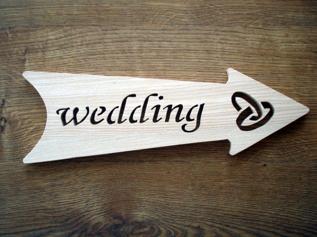 Wood Wedding Arrow Sign, Wooden Sign, House Sign, Home Decor ...