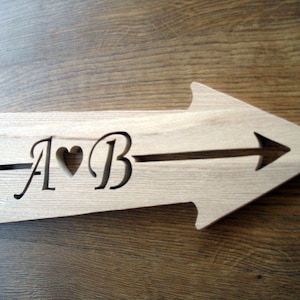 Personalized Wood Arrow Sign, Wooden Sign, House Sign, Home Decor ...