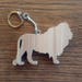Wooden Lion Key Chain Wood Lion Wild Animal Key Fob Hand Cut | Etsy