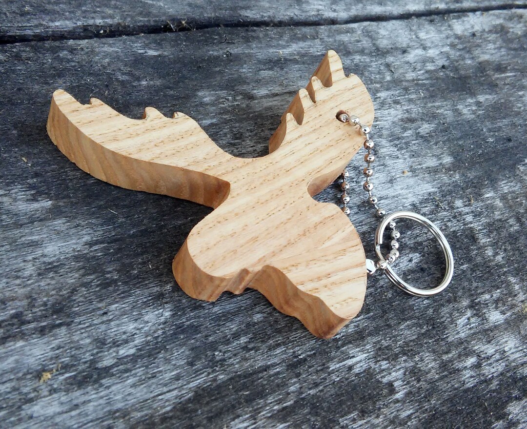 Personalized Wooden Deer Key Chain Wood Deer Head Key Fob Hand Cut - Etsy