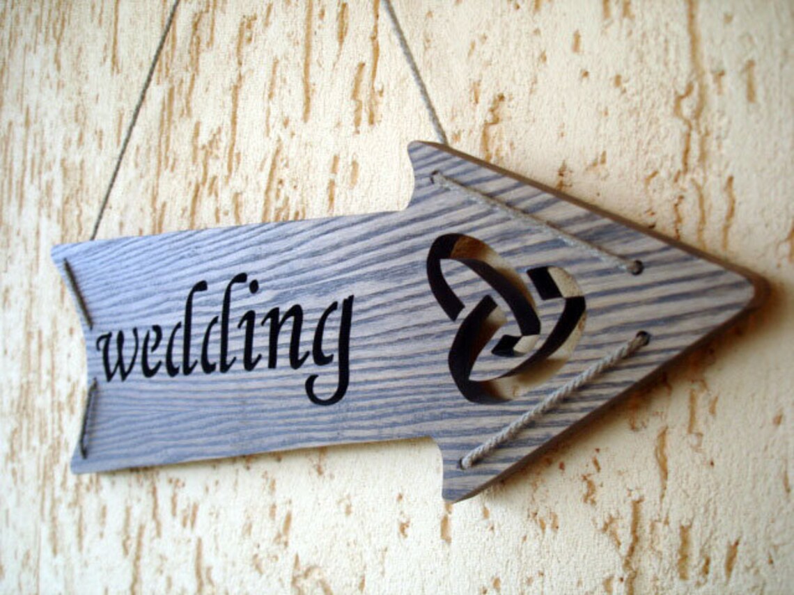 Wood Wedding Arrow Sign, Wooden Sign, House Sign, Home Decor ...
