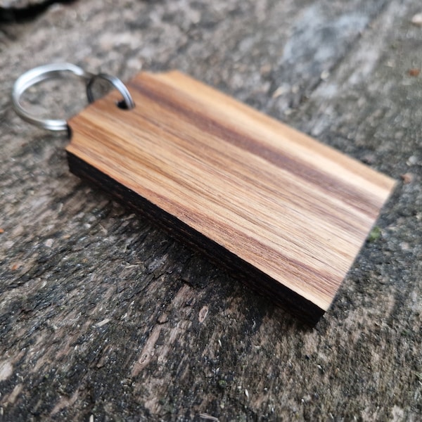 Wooden Key Ring - Etsy