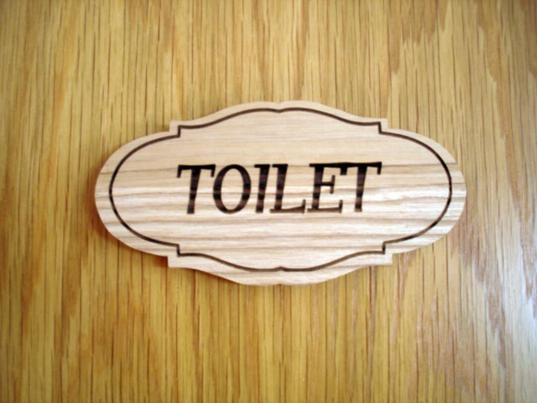 Toilet Sign, Toilet Door Sign, Wooden Sign, Restaurant Bathroom Sign ...