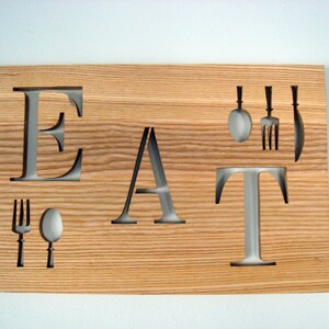 Wooden Kitchen Wall Hanging Sign, Eat Wooden Sign, House Sign, Kitchen ...