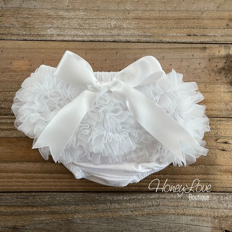 White Bloomers, Baby Girl Diaper Cover, Ruffle Bloomers, Ruffle Bum ...