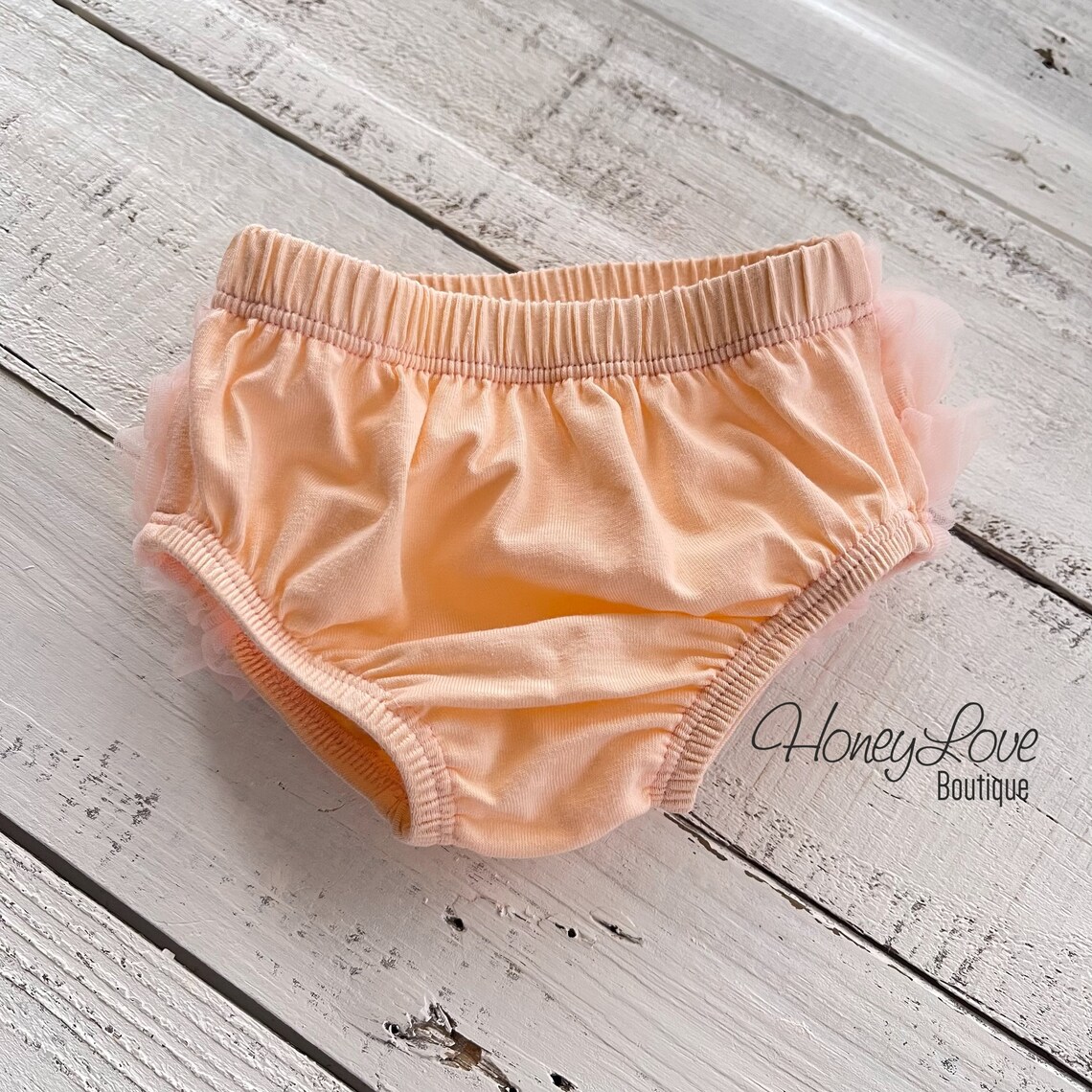 Peach Bloomers and Matching Headband Baby Girl Diaper Cover | Etsy