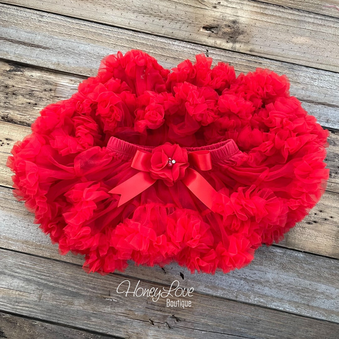 Tutú rojo de Navidad Pettiskirt rojo falda de tutú para - Etsy España
