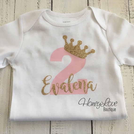 Personalized NAME Number 2 Two Tiara Princess Crown Gold - Etsy