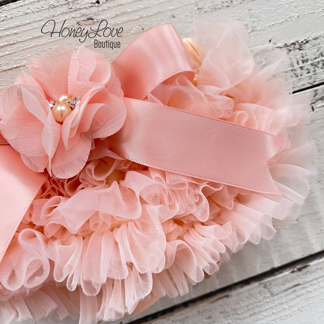 Peach Bloomers and Matching Headband Baby Girl Diaper Cover | Etsy