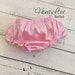 Light Pink Satin Bloomers With Embellished Flower Bow, Diaper Cover ...