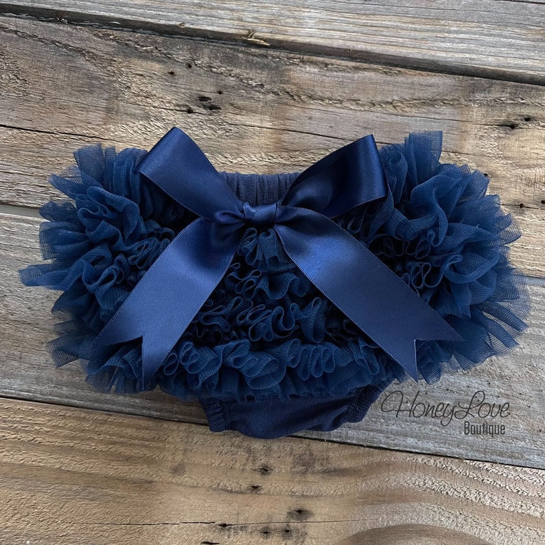 Navy Blue Bloomers Baby Girl Diaper Cover Navy Ruffle - Etsy