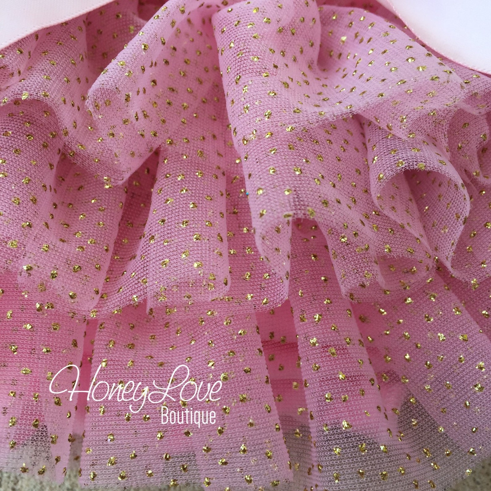 Pink and Gold Sparkle Tutu Skirt Bloomers, Gold Glitter Tutu, Baby Girl ...