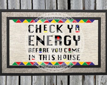 Check Ya Energy Doormat - Etsy