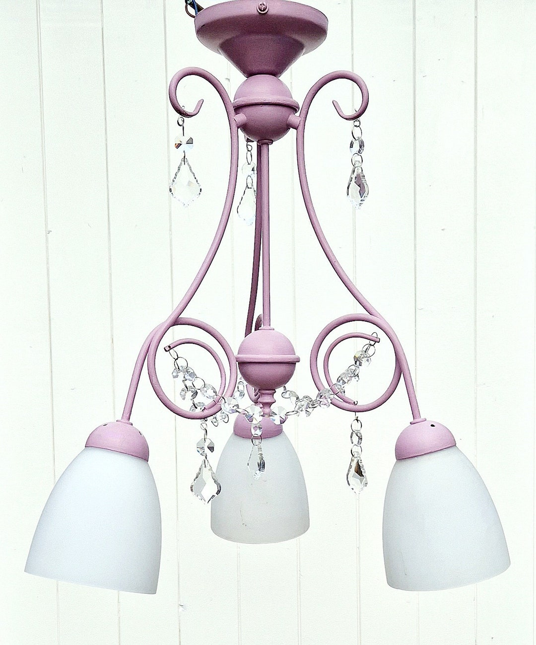 Pink Flush Crystal Light Fixture Annie Sloan Emile UK, USA or Europe ...