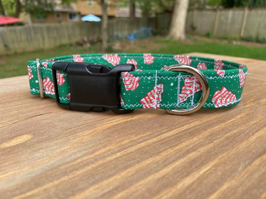 Christmas Tree Dog Collar, Holiday Trees Dog Collar, Martingale Collar ...