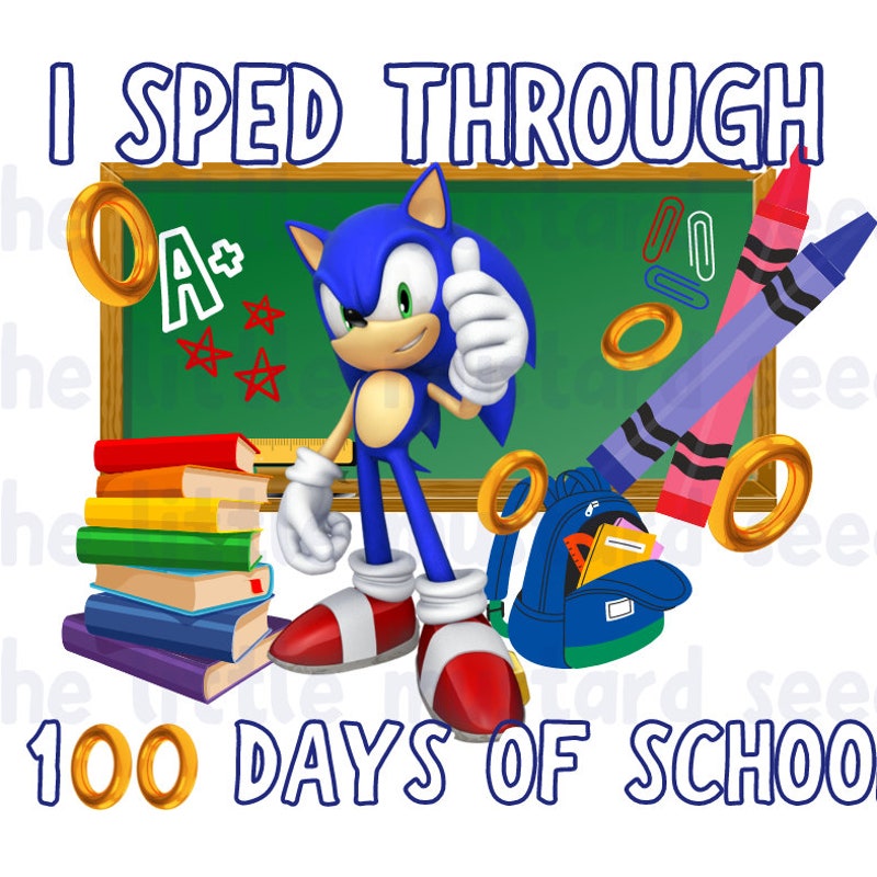Sonic 100 Days of School - Etsy