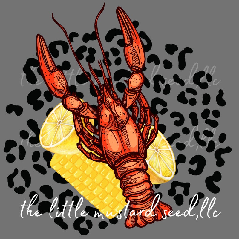 Leopard Print Crawfish Svg - Etsy