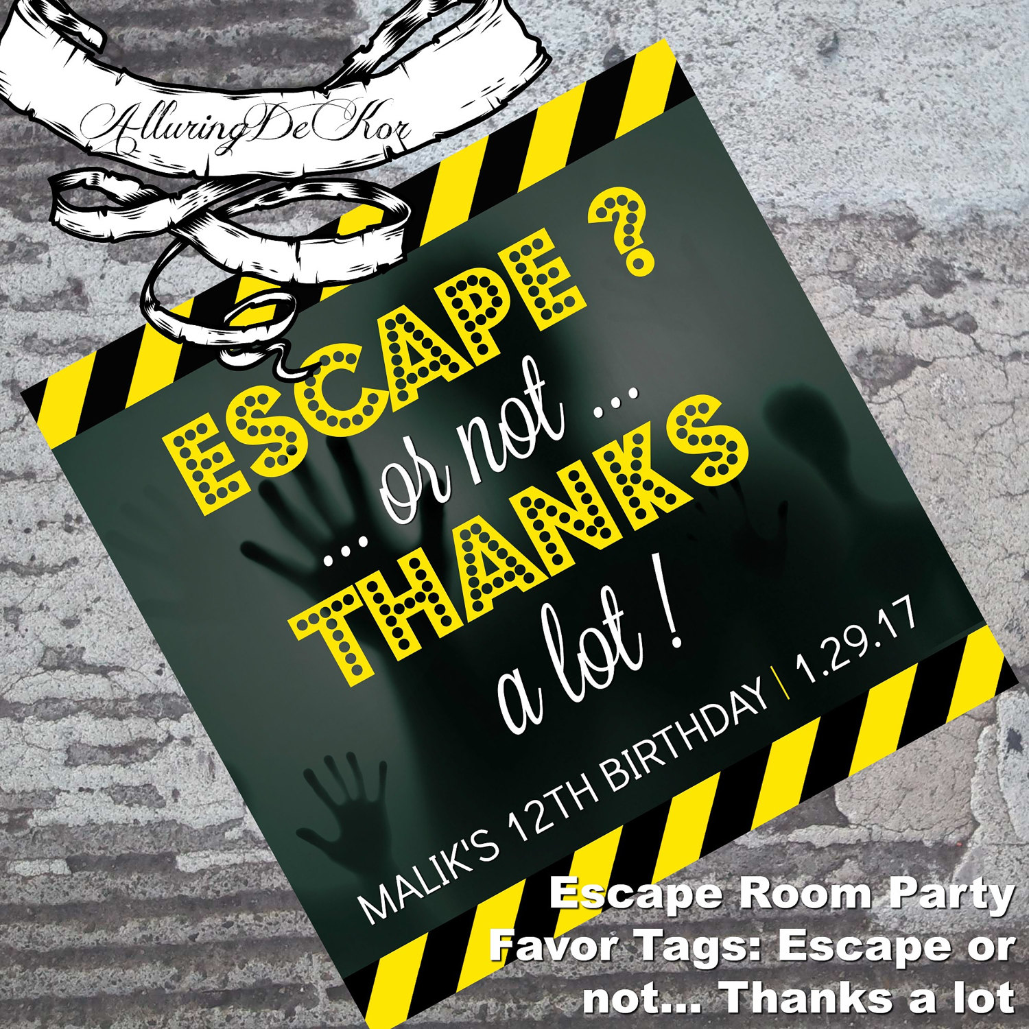 Escape Room Party Favor Tag Escape or Not Thanks A Lot Etsy escape-room-party-favor-tag-escape-or-not-thanks-a-lot-etsy