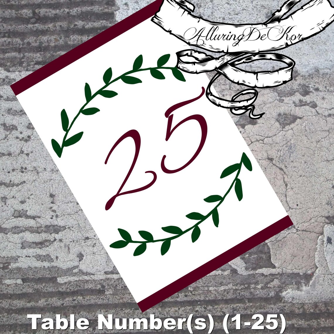 Table Numbers (1-25) - Etsy