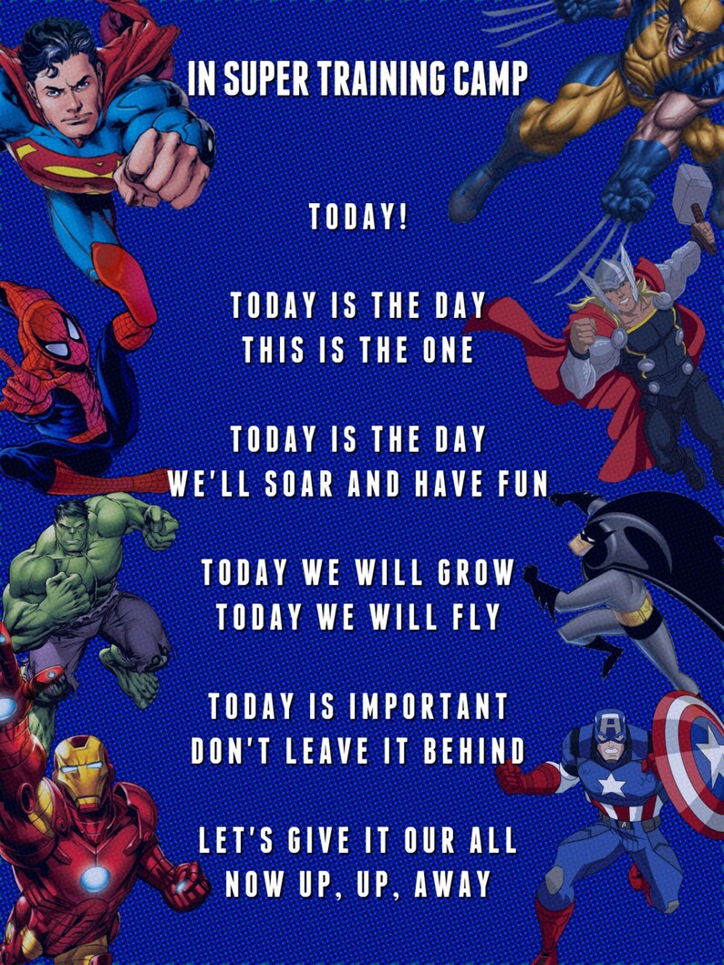 Super Hero Graduation Program - Etsy