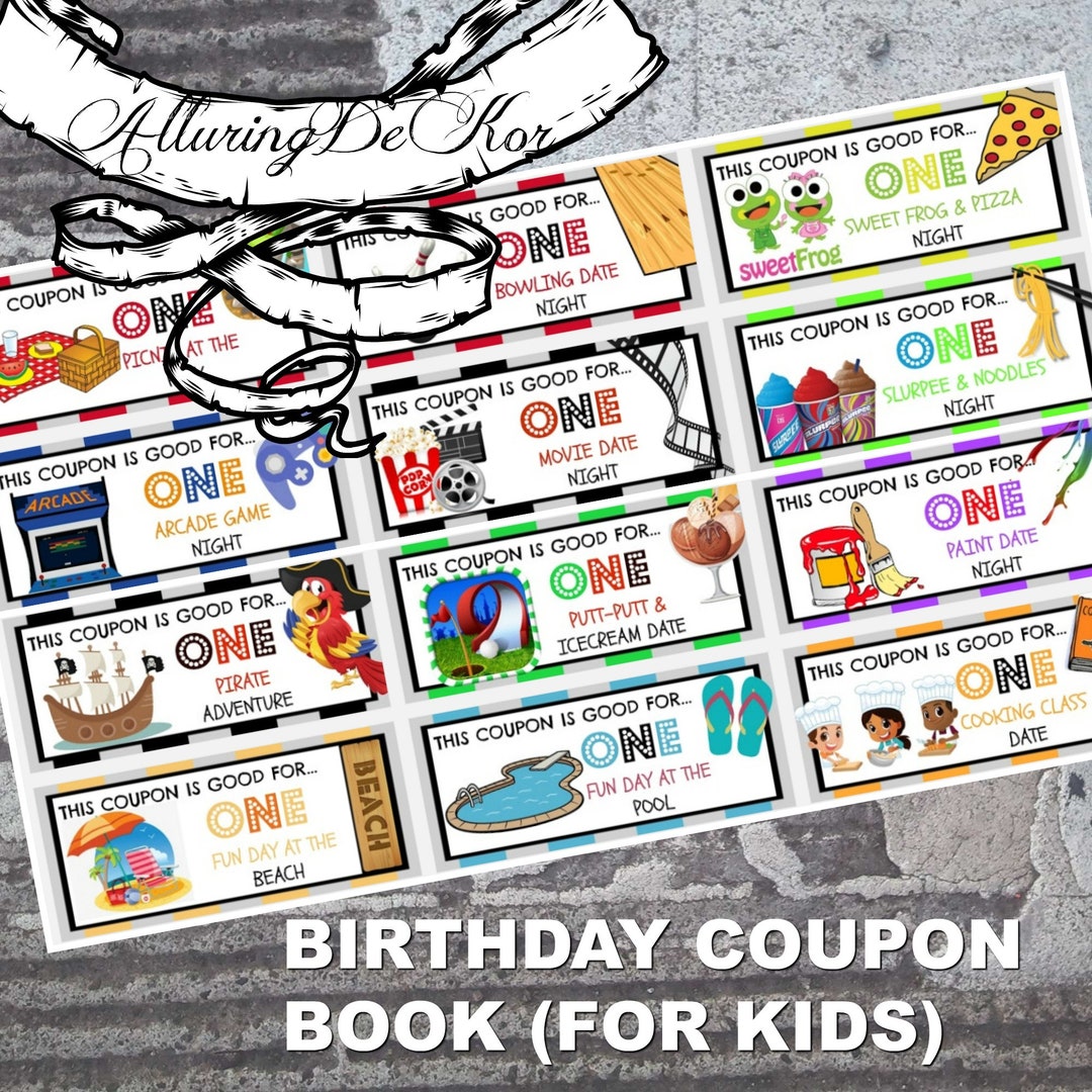Birthday Coupon Book (for Kids) - Etsy