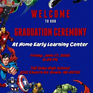Super Hero Graduation Program - Etsy