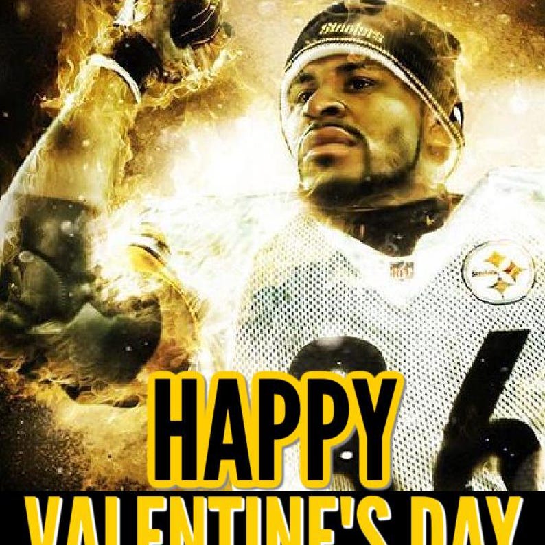 Football Ticket Valentine's Day Card (STEELERS) - INSTANT DOWNLOAD - Etsy