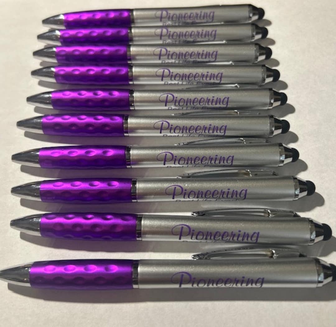NEW COLOR purple & Silver 10 Pioneer Pens STYLUS W/rubber Grip, great ...