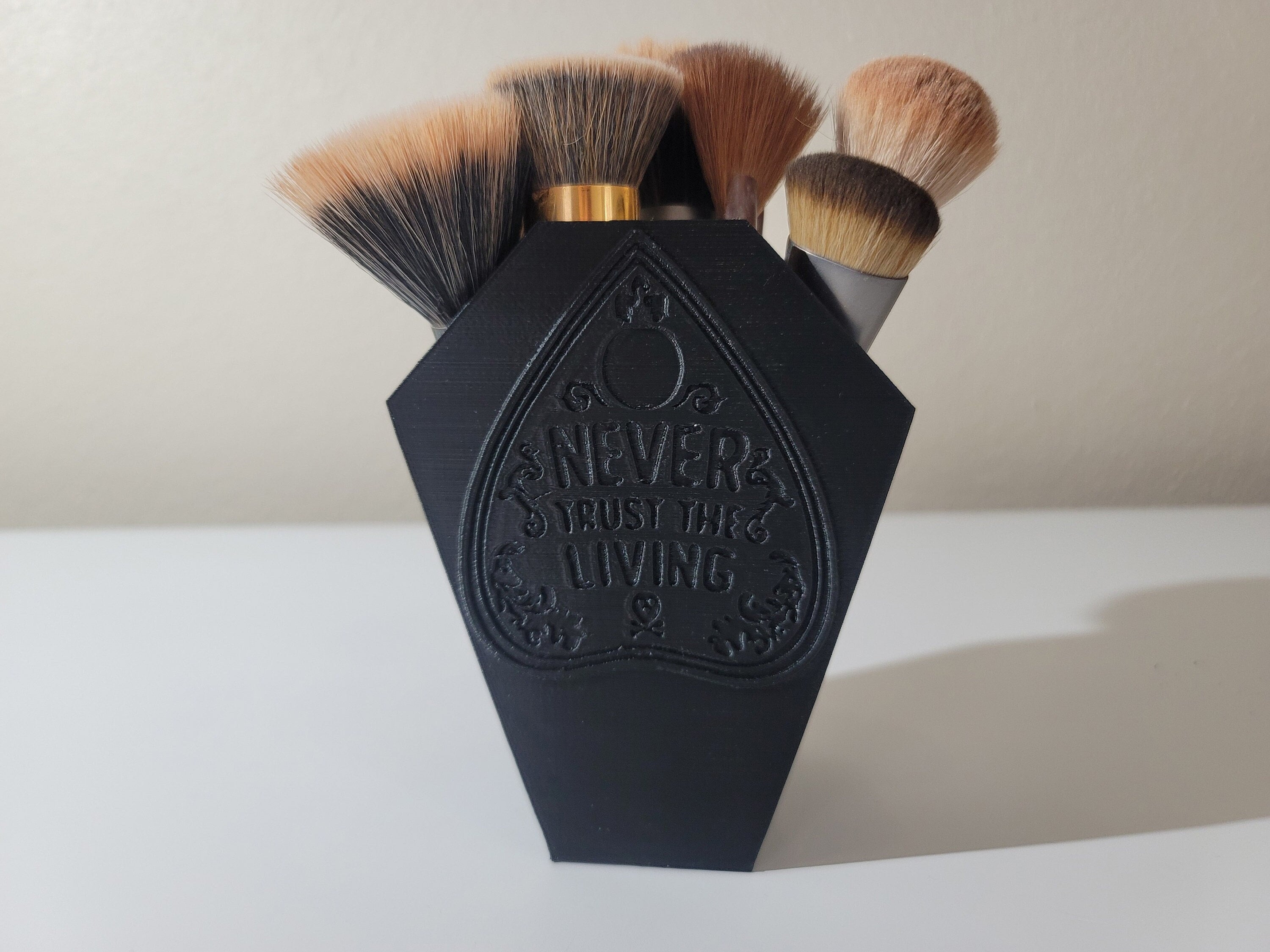 Coffin Makeup Brush Holder With Spirit Board Ouija Board Planchette ...