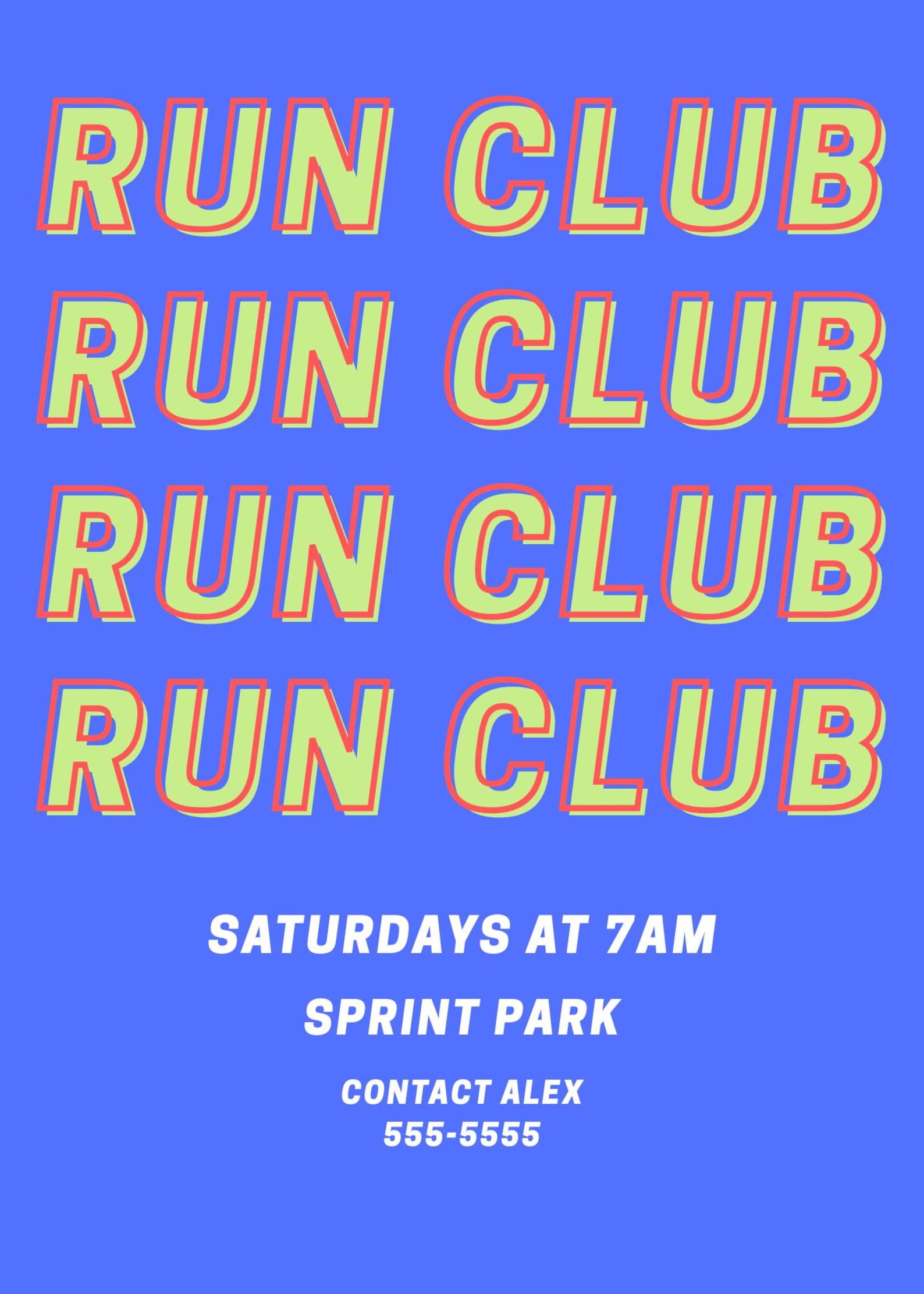 Editable Run Club Invitation Flyer - Etsy