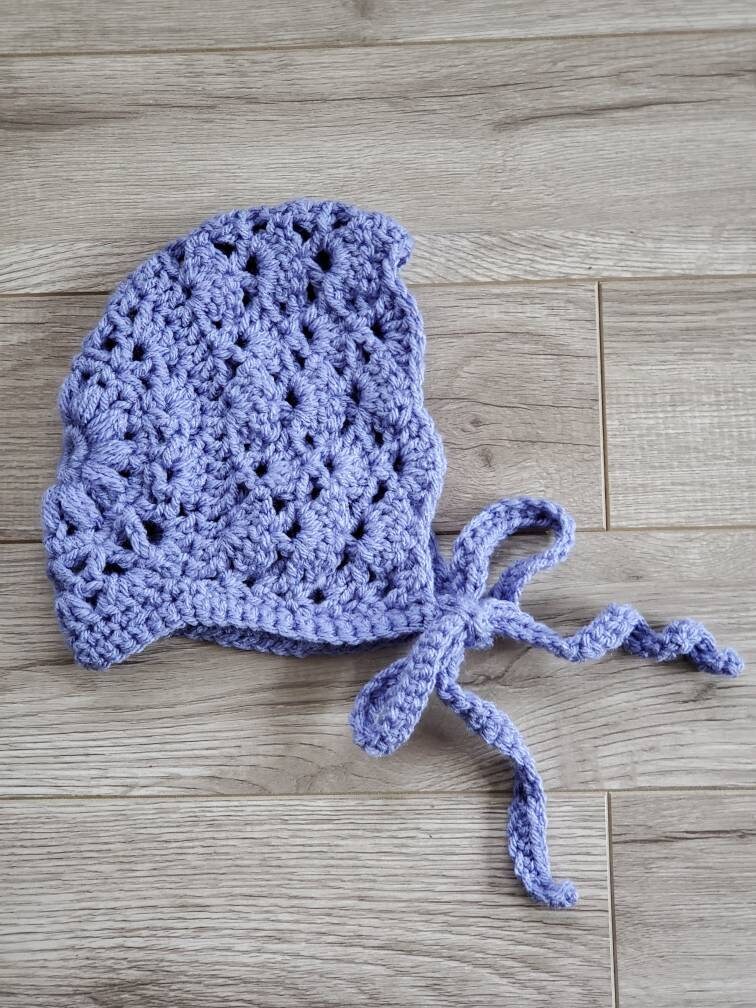 LILITH Crochet Baby Bonnet Hecho a mano a la orden - Etsy España