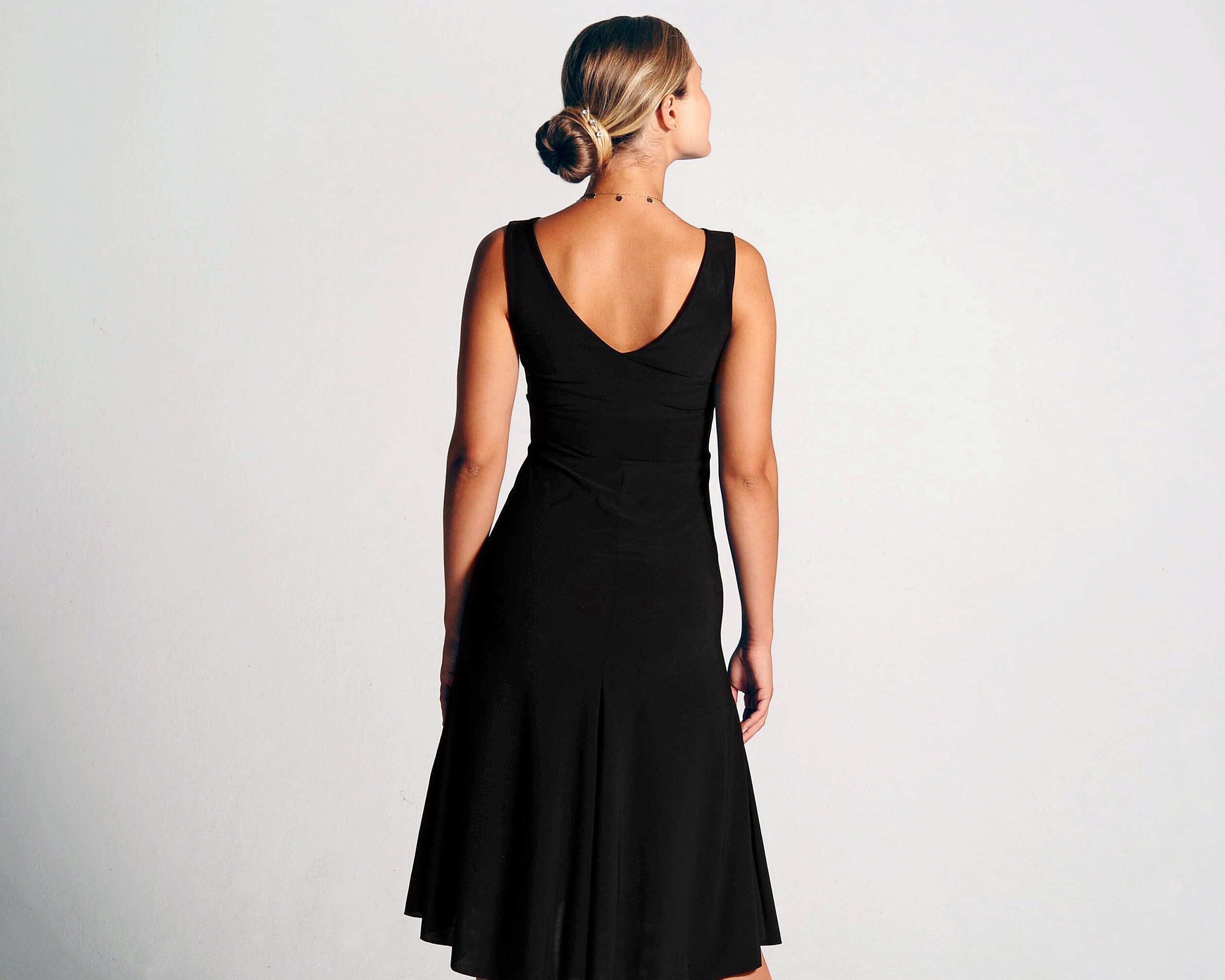 CARLA Black Tango Dress With A-line Dance Dress Ballroom - Etsy UK