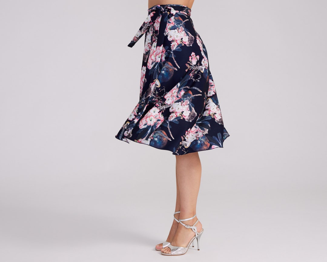 COCO Dreamy Floral wrap Skirt, Wrap Skirt, Dance Skirt, Swing Skirt ...