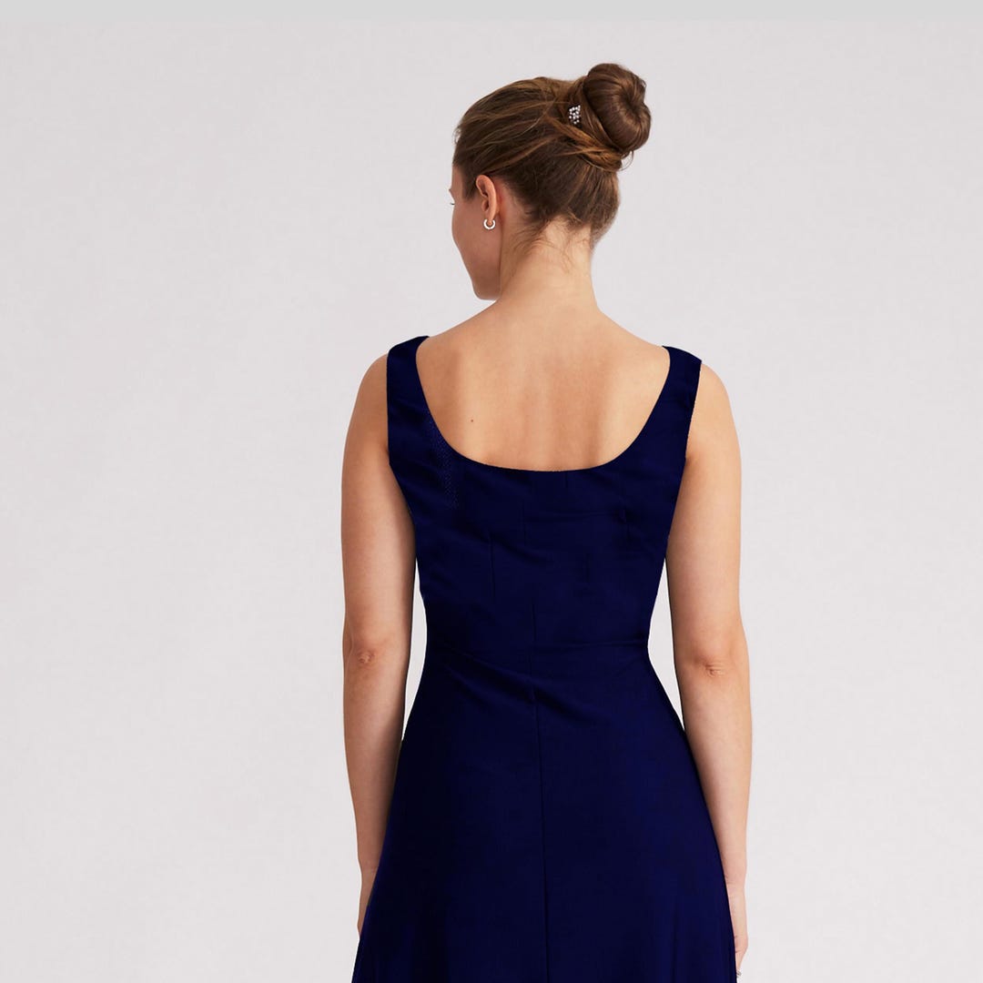 Navy Blue Tango Dress: Elegant A-line Ballroom Dance Dress NOELIA - Etsy