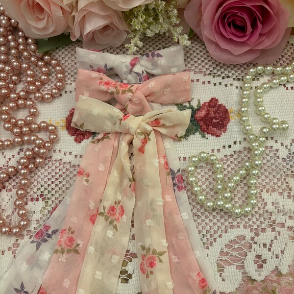 Shabby Chic Hair Bow - Etsy