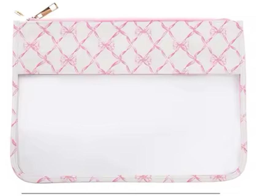 Love Shack Fancy Inspired Clear Bottom Makeup Bag, Pencil Case School ...