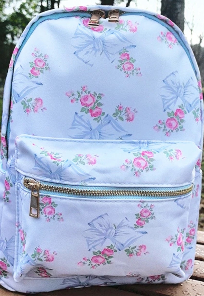 2 COLOR OPTIONS so Cute Pink Backpack Rose and Bow Collection, Coquette ...