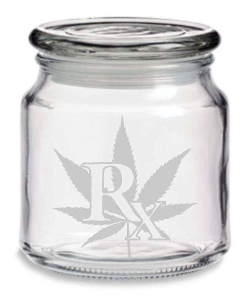 Cannabis Leaf Rx Engraved Stash Marijuana Jar,weed Jar,weed Container ...