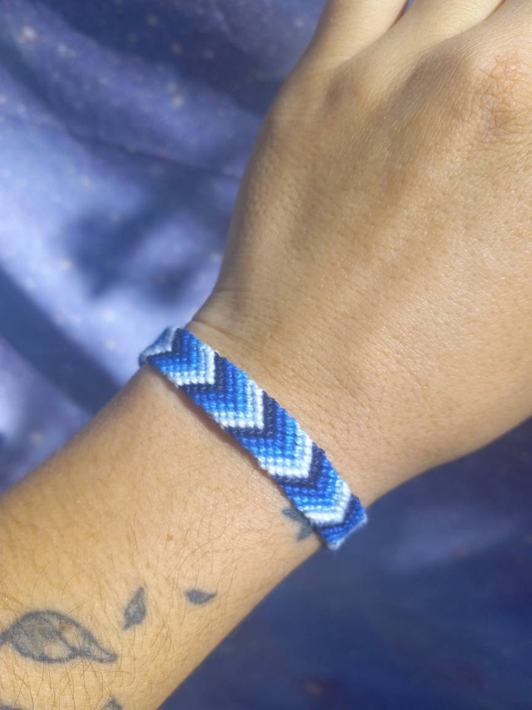 Blue Gradient Chevron Friendship Bracelet - Etsy