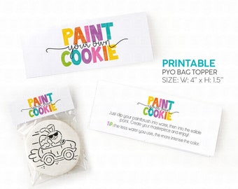 Printable 2 Square Easter PYO Paint Your Own Egg Cookie - Etsy