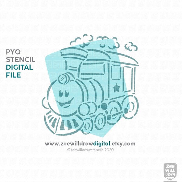 Train Stencil - Etsy