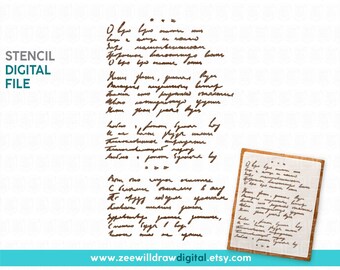 Vintage Script Stencil for Cookies, Cakes and Crafting - Etsy