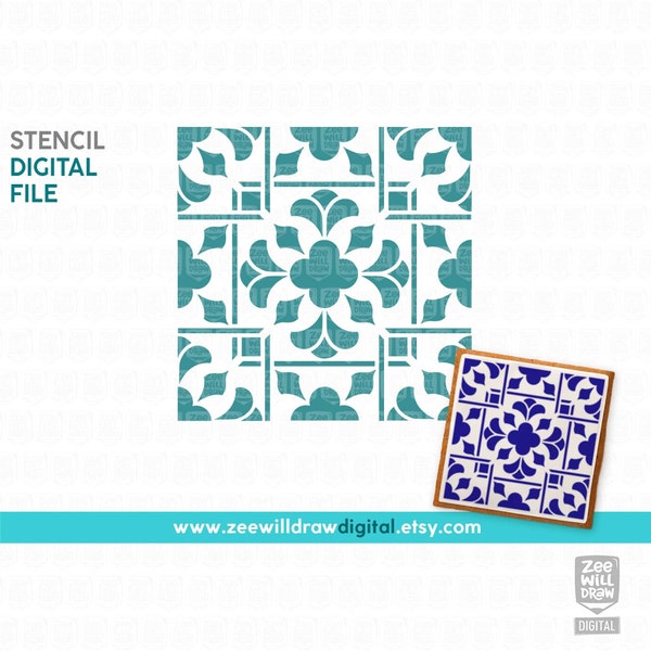 Talavera Stencil - Etsy