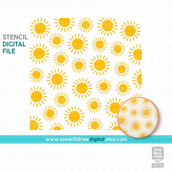 Sun Stencil - Etsy